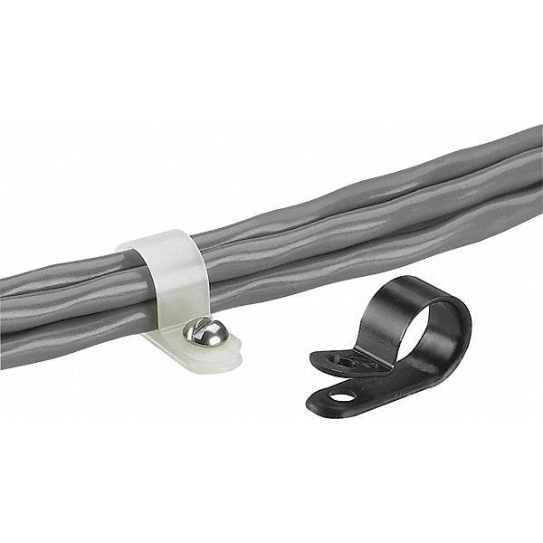 Panduit Cable Clamp, Nylon 6/6, Natural, 0.46 in L, 100 PK CCH25-S10-C ...