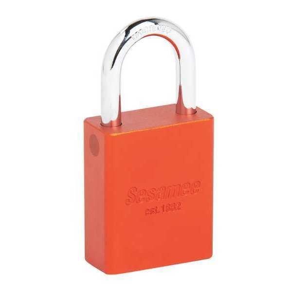 Sesamee Alum Safety Lockout Padlock, KD, Orange 90217 | Zoro