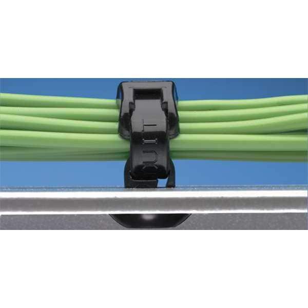Panduit Cable Tie Mount, Through Panel, PK100 PBMS-H25-C | Zoro