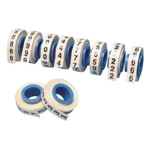 Panduit Roll Wire Marker, "0-9", 8"L PMDR-0-9 | Zoro