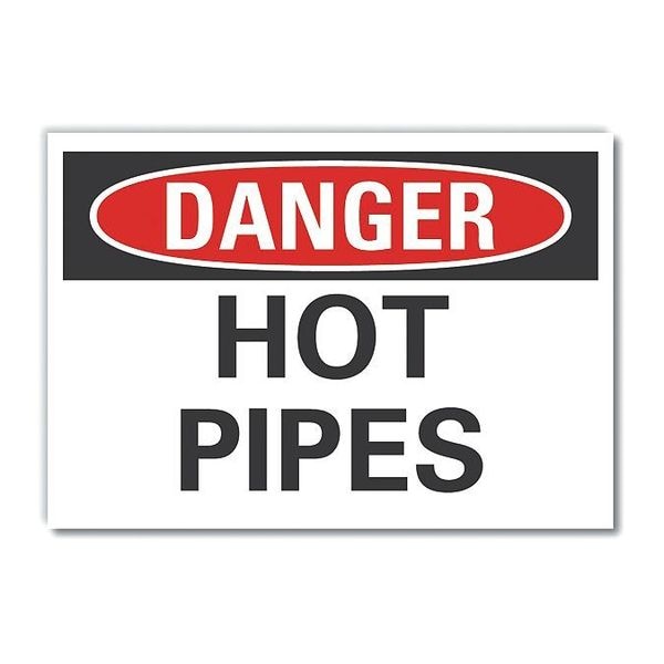 Lyle Hot Pipes Danger Reflective Label, 10 in Height, 14 in Width ...