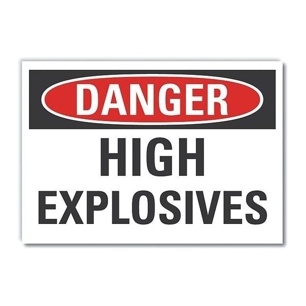 Lyle Explosive Materials Danger Reflective Label, 5 in H, 7 in W ...