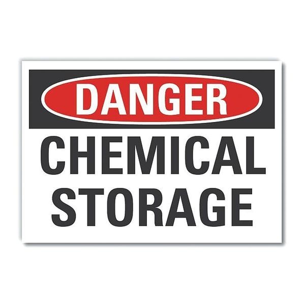 Lyle Chemicals Danger Label, 10 in H, 14 in W, Polyester, Horizontal ...