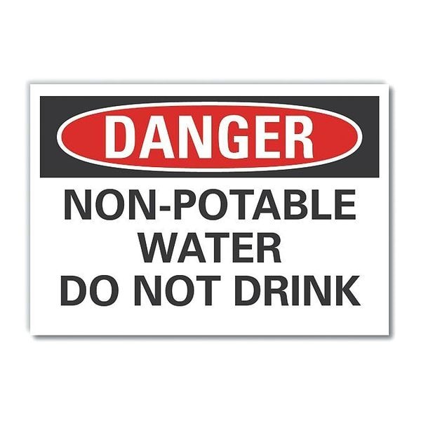 Lyle Danger, Non-potable water do not drink, 10 in W x 7 in H ...