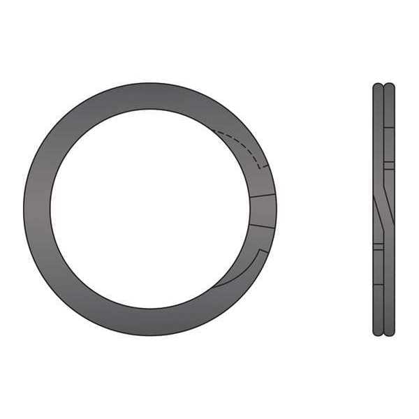 Huyett External Retaining Ring, Steel Plain Finish, 3.125 in Shaft Dia ...