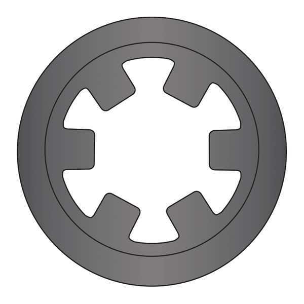 Rotor Clip External Push-On Retaining Ring, Steel Black Phosphate ...
