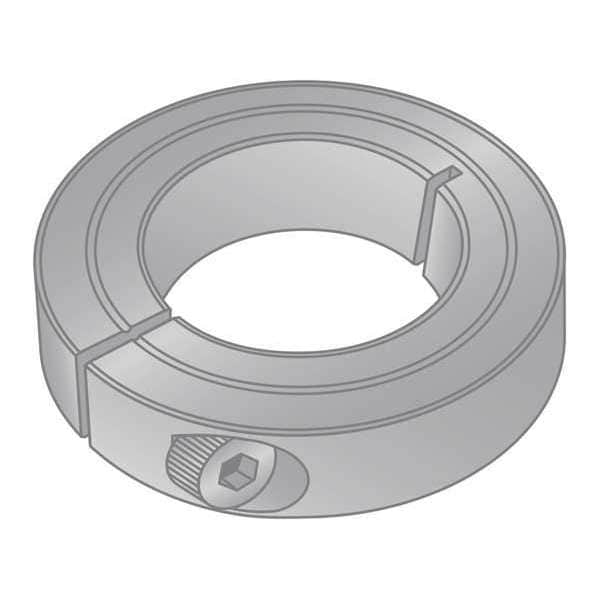Huyett Single, Split Collar, 1-1/2"x3/4"x1/2"SS SC1-0750-SS | Zoro