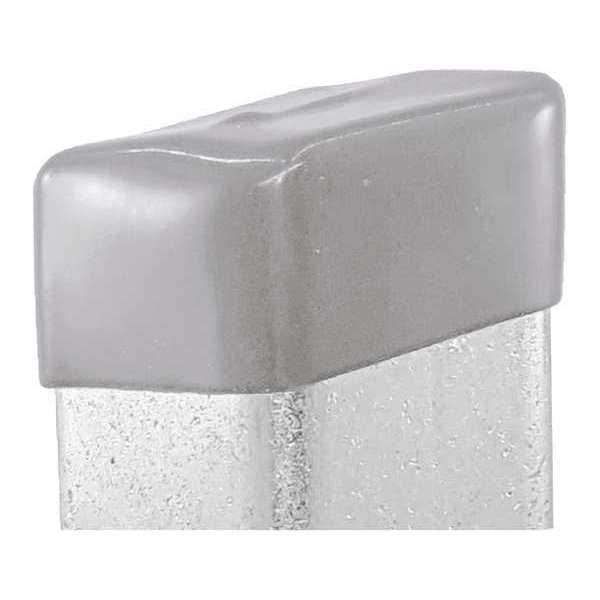 Vast Safety End Cap, 3-1/4"X1-5/8", Grey, PK10 V801NEOCPGY-10 | Zoro