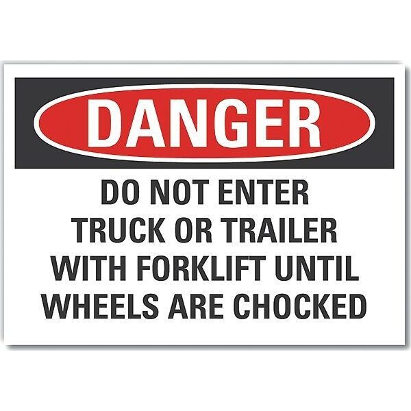 Lyle Danger Sign, 5 in Height, 7 in Width, Polyester, Horizontal ...