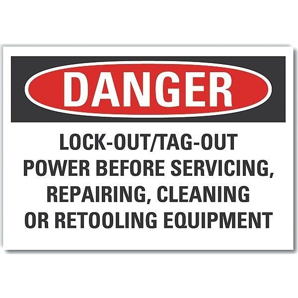 Lyle Decal, Danger Lock-Out/Tag-Out, 5 x 3.5" LCU4-0701-ND_5X3.5 | Zoro