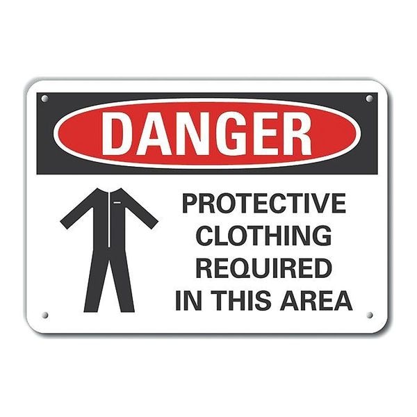Lyle Plastic Ppe Danger Sign, 7 in Height, 10 in Width, Plastic ...
