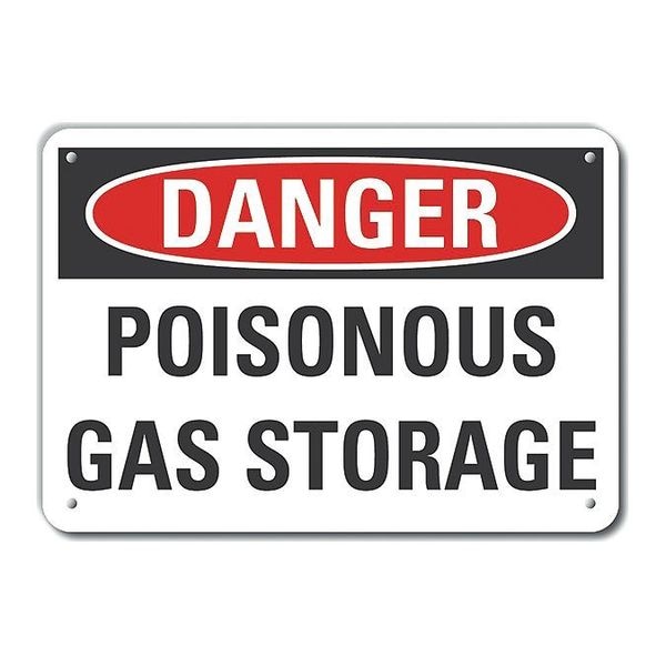 Lyle Plastic Poisonous Gas Danger Sign, 7 in H, 10 in W, Plastic ...