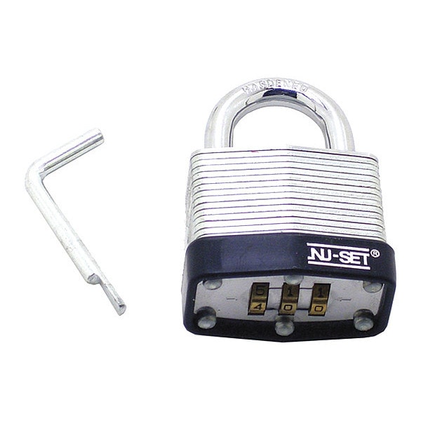 Nu-Set Laminated 1-1/2", Combination Padlock 4397 | Zoro