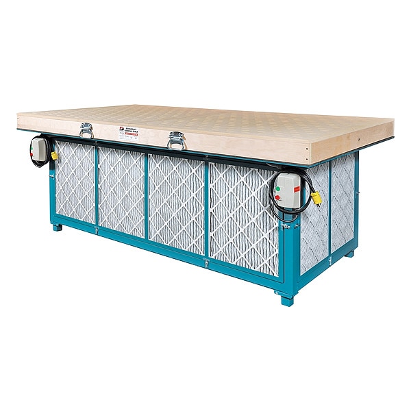 Dynabrade Downdraft Table, 48 x 96 In, (2)1-1/2 HP 64657 | Zoro
