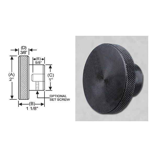 S & W Manufacturing Knrl Knob, Stl, Ream, 1/2"x2" SCK-048 | Zoro