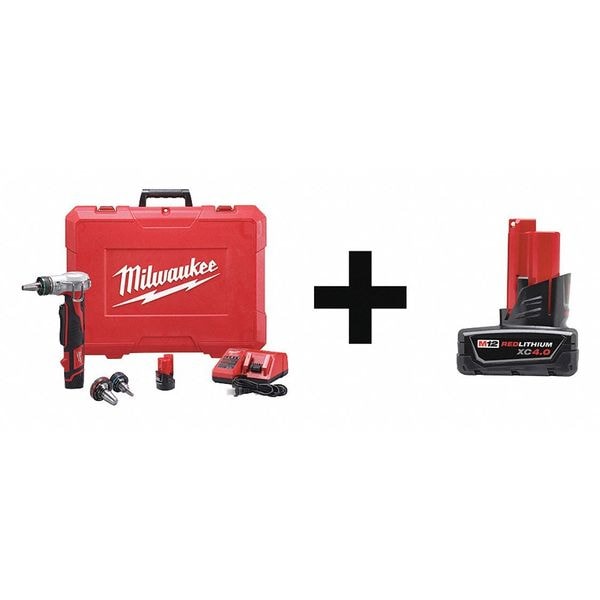Milwaukee Tool Expansion Tool Kit, M12 ProPEX, 7-1/2" L 2432-22, 48-11 ...