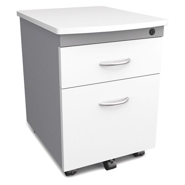 Ofm Mobile Ped File/Box, White 55106-WHITE | Zoro