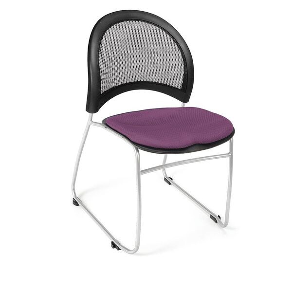Ofm Moon Stack Chair, Plum 335-2214 | Zoro