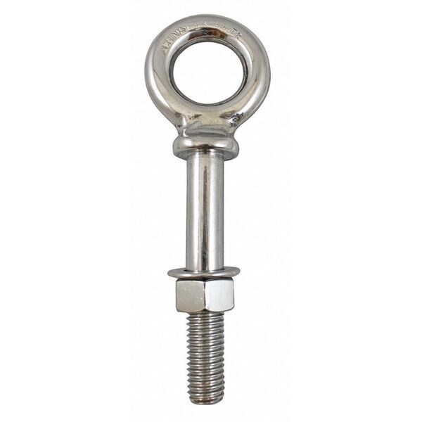 Indusco Eye Bolt With Shoulder, Stainless Steel 36500466 | Zoro