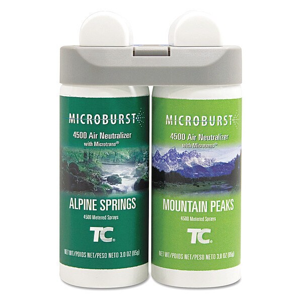 Rubbermaid Commercial Microburst Duet Refills, Alpine Spri, PK4 3485950 ...