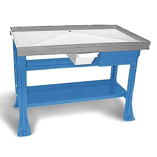 Equipto Tear Down Bench SS top 30"Dx60"Wx34"H, BL 2313DTSS-BL | Zoro