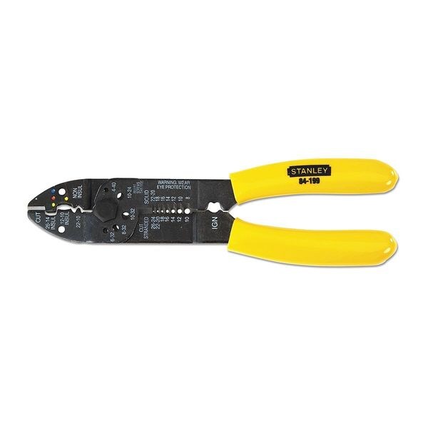 Stanley Tool, Wire Stripr/Crimp, Black 84-199 | Zoro