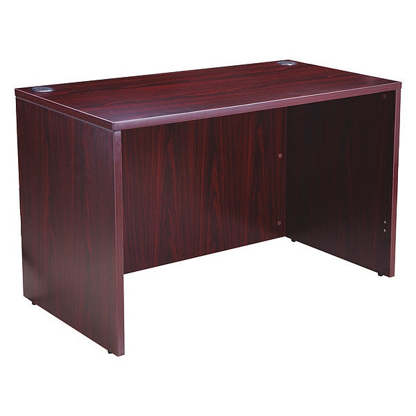 Boss Desk Shell Desk Shell 48" x 24", Mahogany, Wood N104-M | Zoro