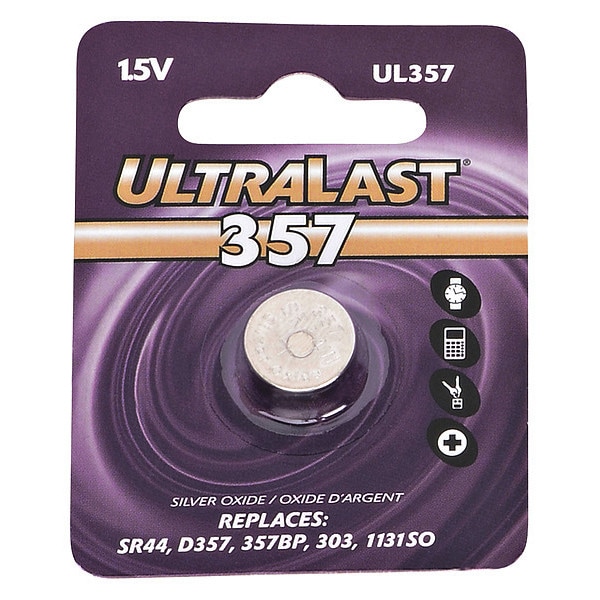 Ultralast NABC UL-357 UltraLast Silver Oxide Button Cell Watch Battery ...