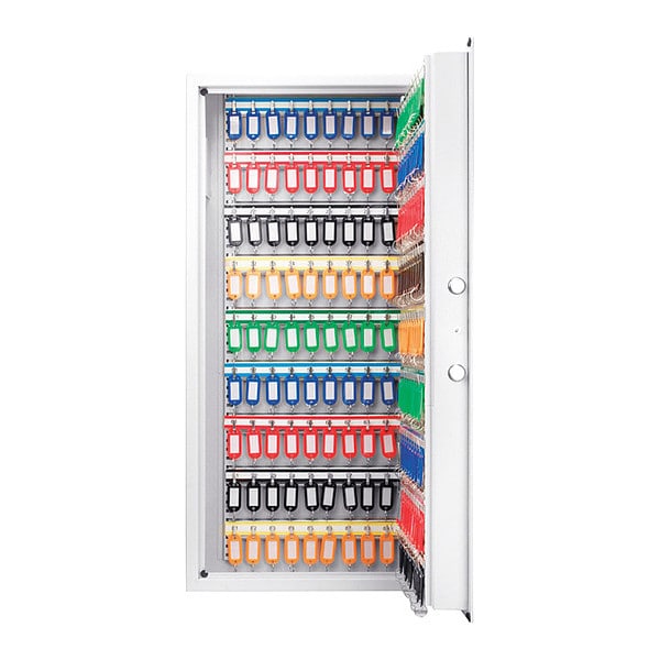 Barska Key Cabinet, Steel, White, 180 Key Capacity AX13350 | Zoro
