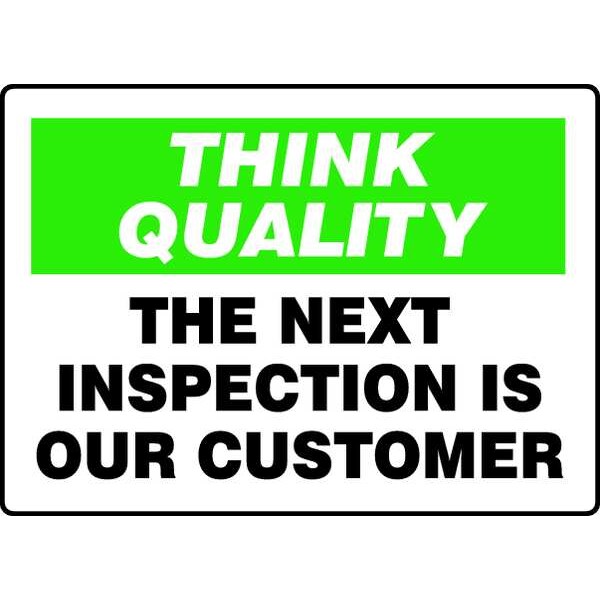 Accuform Motivational Safety Sign, 10" H, 14" W, Vinyl, Rectangle ...