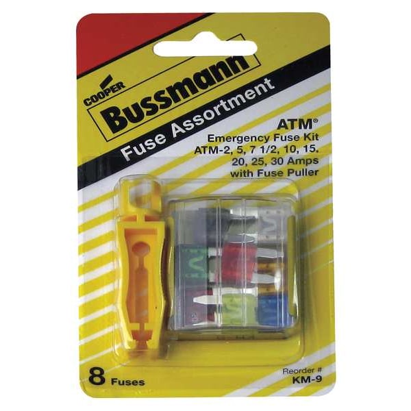 BUSSMANN Automotive Fuse Kit 8, ATM, - BP/ATM-AH8-RPP