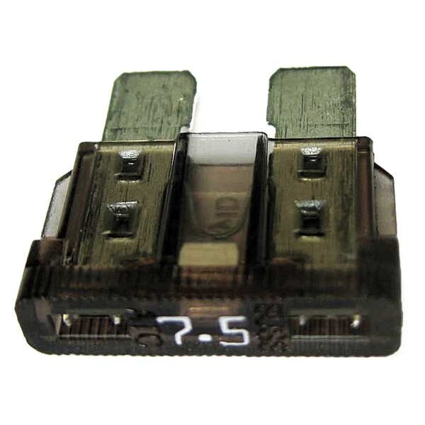 BUSSMANN 7.5A Automotive Fuse, Fast-Acting, 3/4 in width, Blade body ...