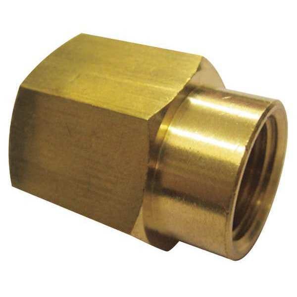 Zoro Select Reducing Coupling Brass Reducing Coupling, 1/2 in Female ...