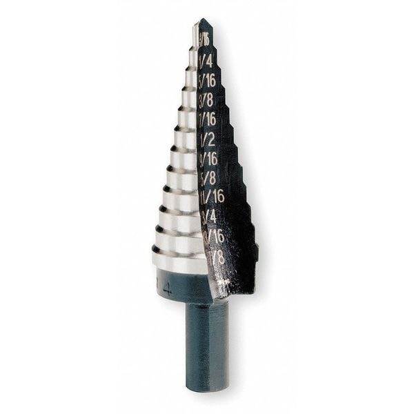 Irwin Unibit No. 4 Step Drill Bit, 12 Hole Sizes, 3/16 to 7/8 ", 1/16 ...