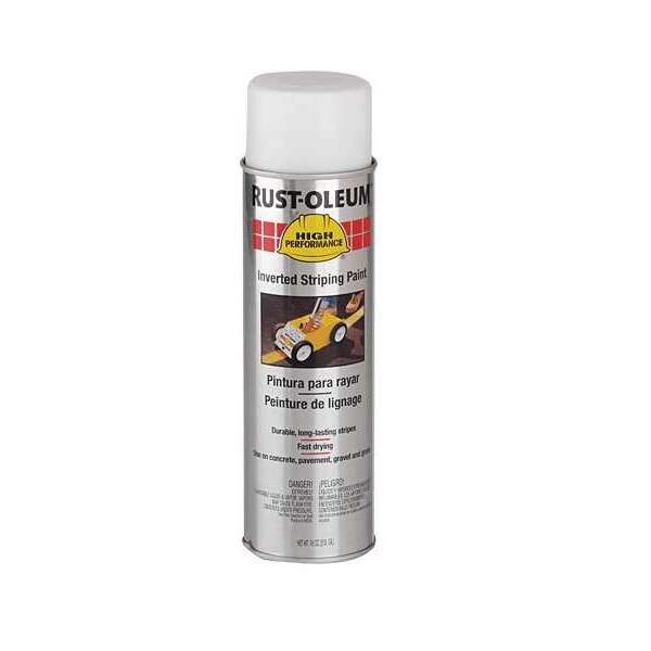 Rust-Oleum Inverted Striping Paint, 18 oz, White, Solvent -Based ...