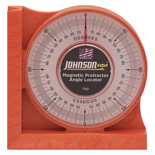Johnson Level & Tool Protractor Angle Finder, 4 In, Magnetic 700 | Zoro
