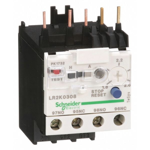 Schneider Electric Overload Relay, 1NC/1NO, 1.8 A Min current, 2.6 A ...