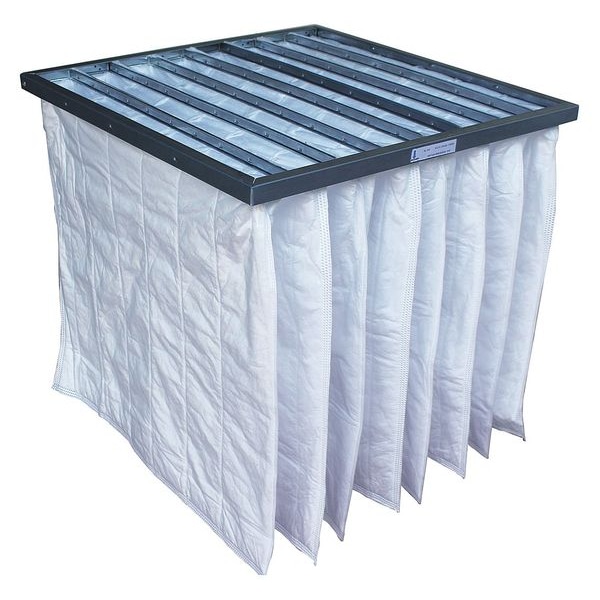 Air Handler Synthetic Pocket Air Filter, 24x12x14", MERV 8 6B679 | Zoro