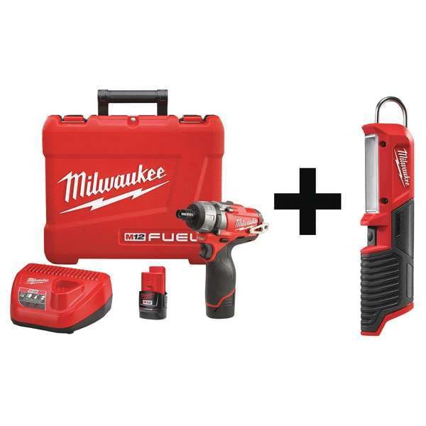 Milwaukee Tool Cordless Screwdriver Kit, Li-Ion Battery 2402-22, 2351 ...
