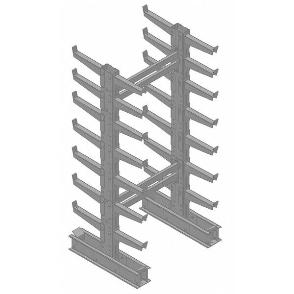Zoro Select Starter Cantilever Rack, 2 Sides, 8 ft. H 7J813 | Zoro