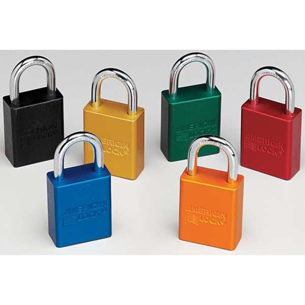 Zoro Select Keyed Padlock, Open, Rectangular Aluminum Body, Hardened ...