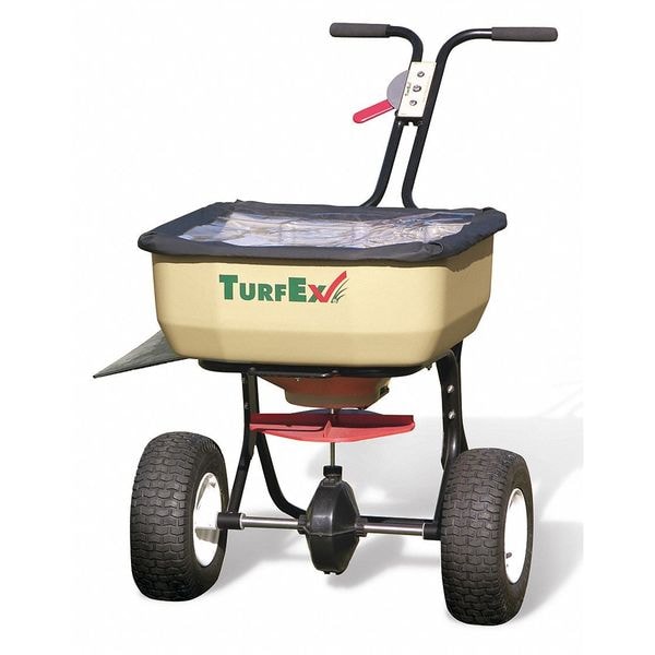 Turfex 120 lbs Cap Broadcast Pro Walk Behind Spreader For Seed ...