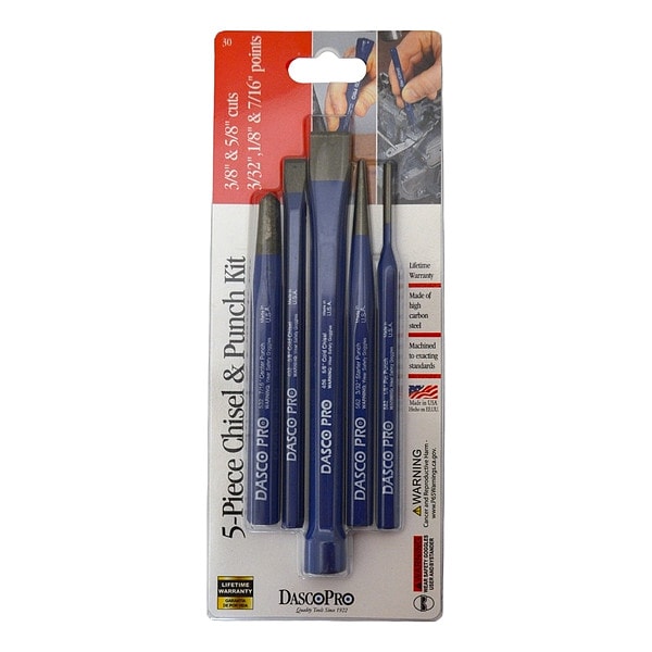 Dasco Pro Punch & Chisel, 5 Piece 30 | Zoro