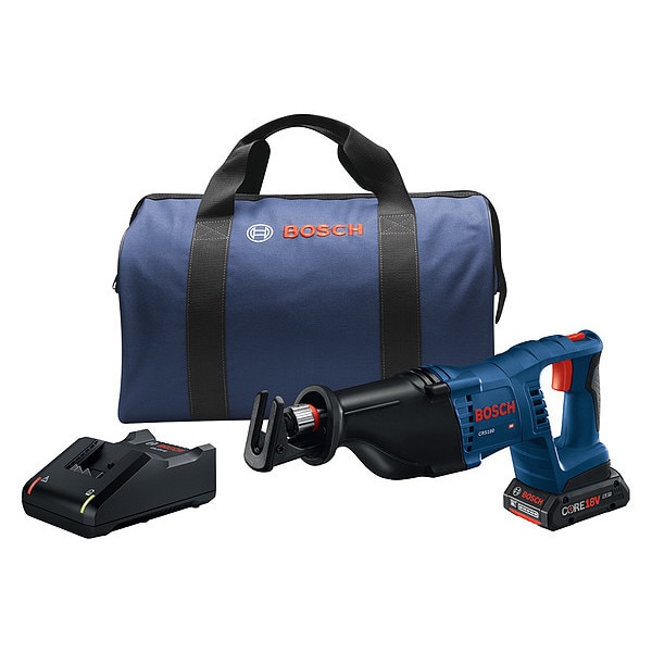 Bosch D-Handle 1-1/8 In Reciprocating Saw Kit with (1) CORE18V 4.0 Ah ...