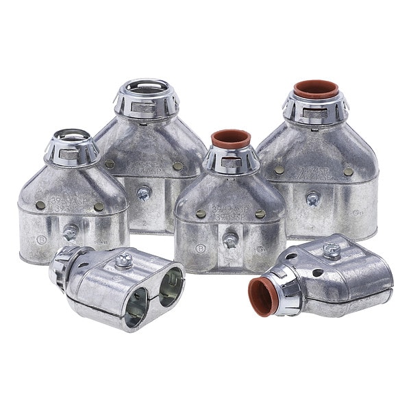 Bridgeport Fittings Flexible MC Connector, 1/2 in, Push-On, Die Cast ...