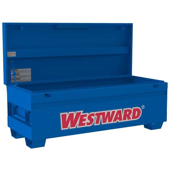 Westward WESTWARD Jobsite Storage Box, Blue, 20 cu ft, 60" W x 24" D x ...