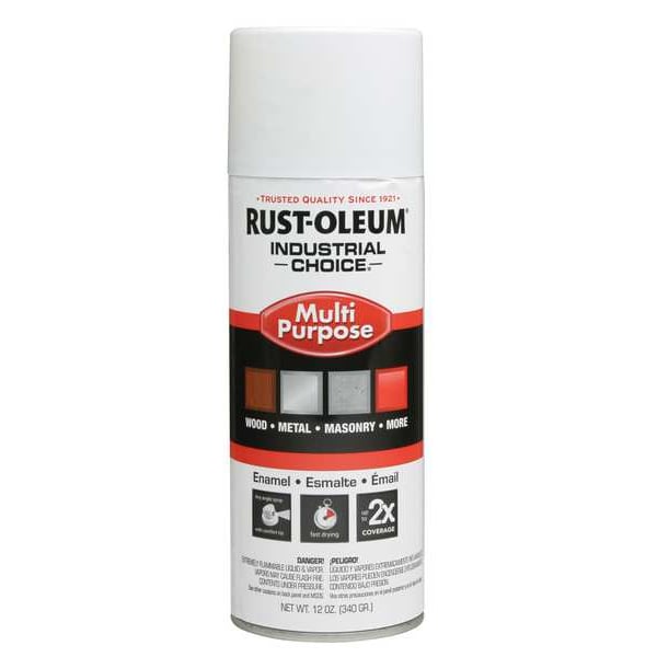 Rust-Oleum Spray Paint, White, Gloss, Solvent, 12 oz 1692830V | Zoro