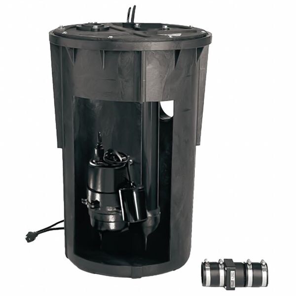 Simer Pre-Plumbed Package Sewage Basin System 3963C | Zoro