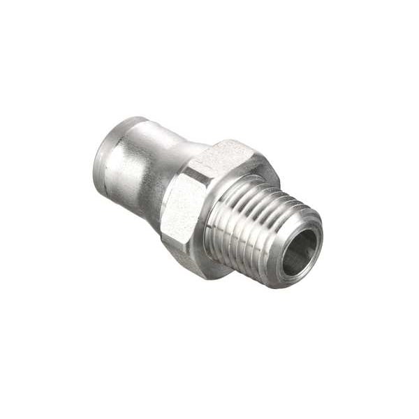 Legris Metric Stainless Steel Push-to-Connect Fitting, Stainless Steel ...