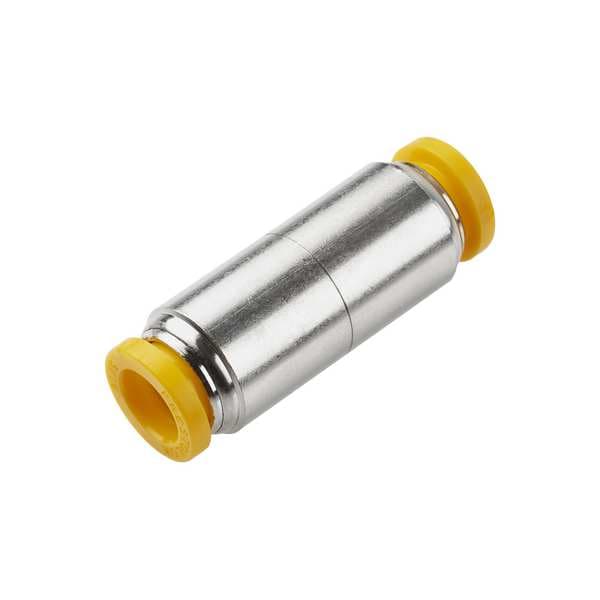 Parker Metric Metal Push-to-Connect Fitting, Brass, Silver 62PLP-6M-8M ...